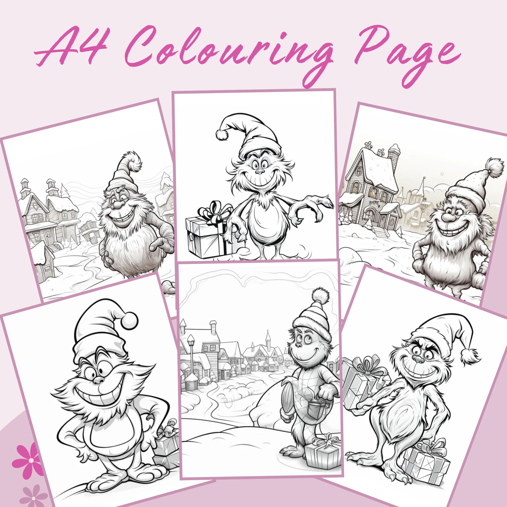 Children's Grinch Colouring Pages | 16 Christmas Grinch Designs to ...