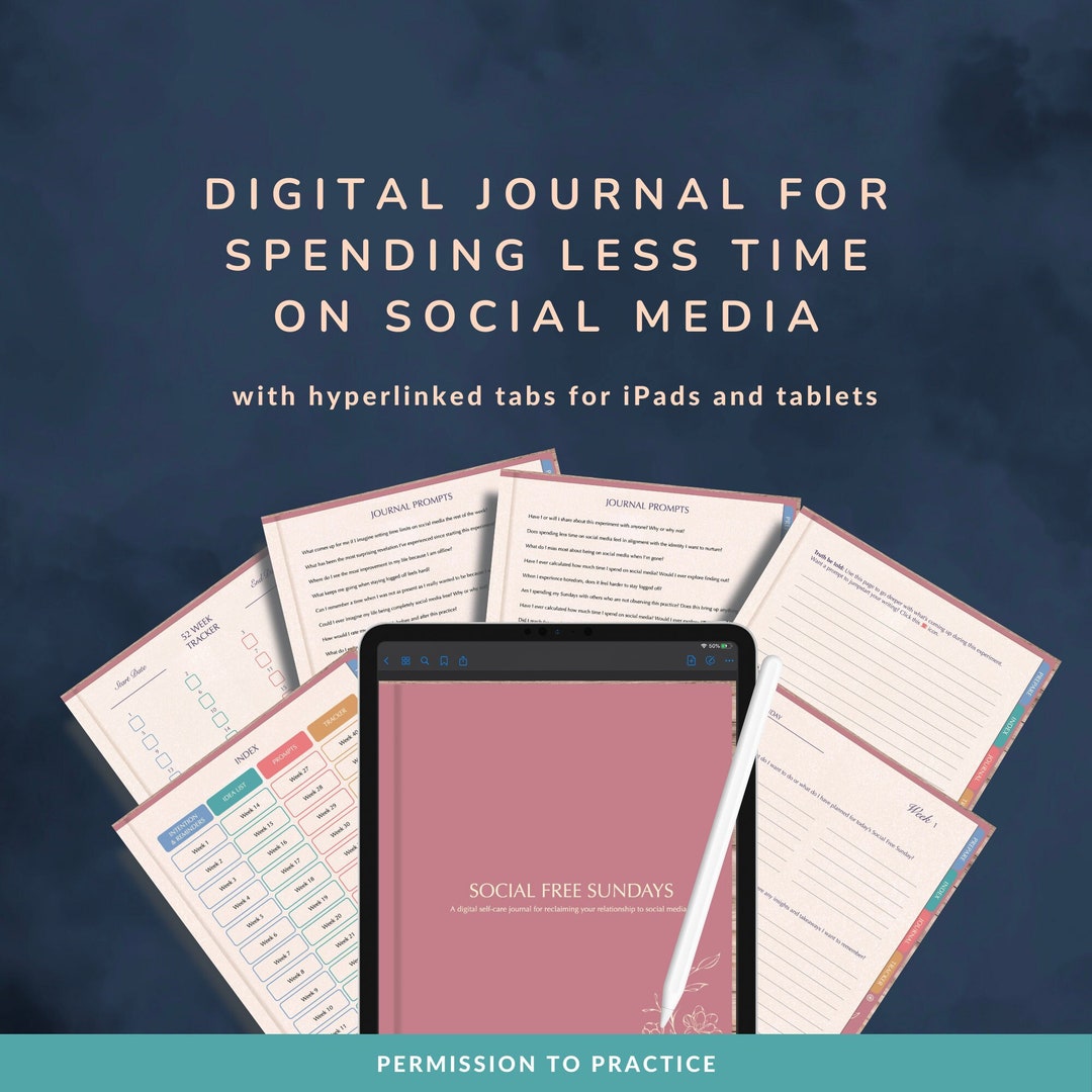 Digital Detox Journal, Weekly Reflection, Diary Goodnotes, Hyperlinked ...