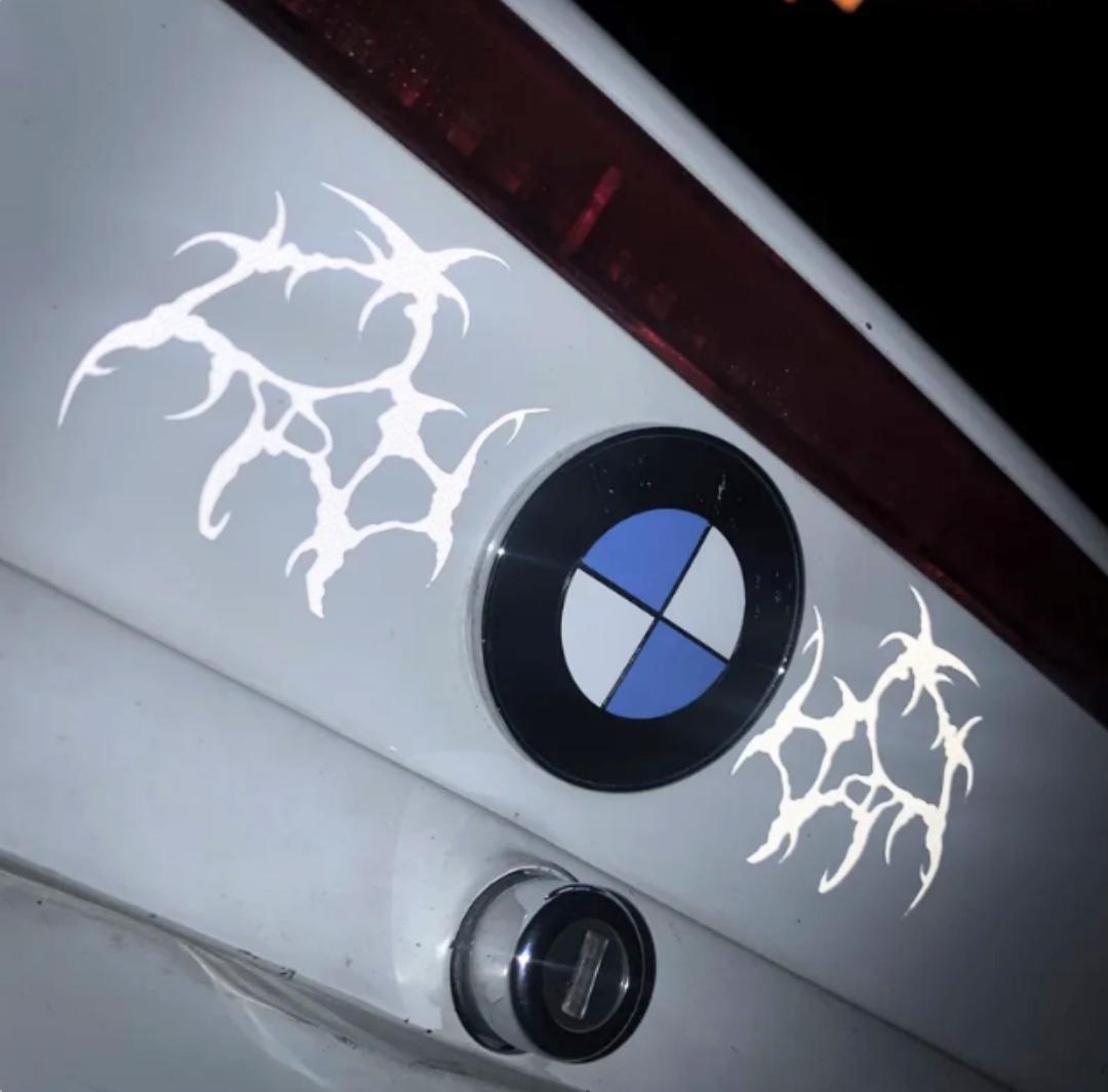 Gothic Car Decal, Wings Car Sticker, Emblem Accessory, Aesthetic Car ...