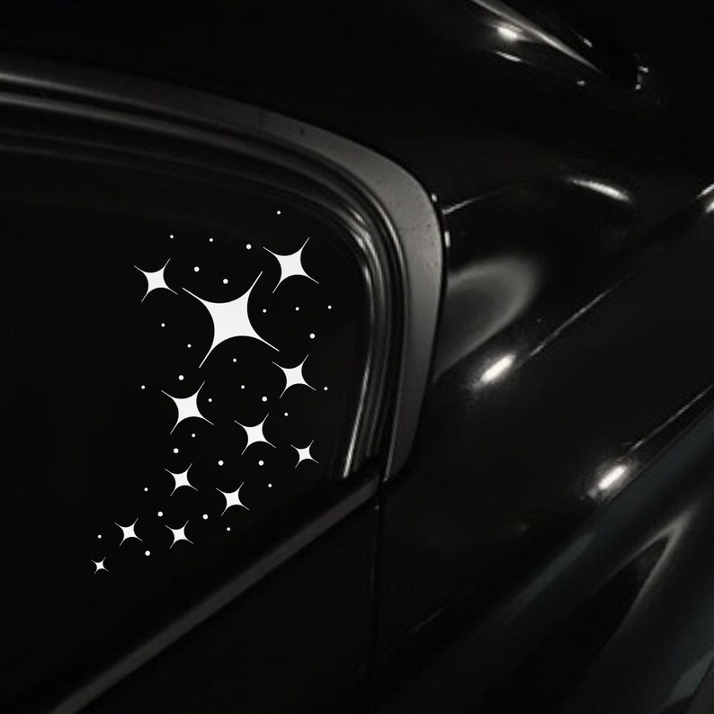 Cute Stars Decal, Night Sky Car Sticker, Kawaii Car Decal, Cute Car ...