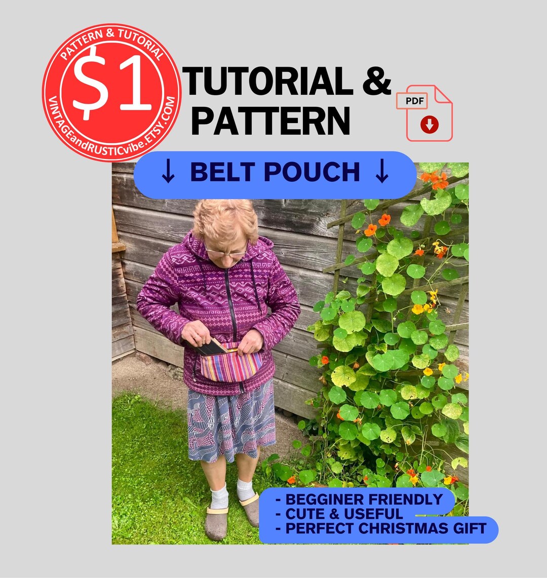DIY Belt Pouch Sewing Pattern: Beginner-friendly Fanny Pack (PDF ...