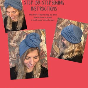 Turban Pattern | Easy Beginner Turban Sewing Tutorial | Instant ...