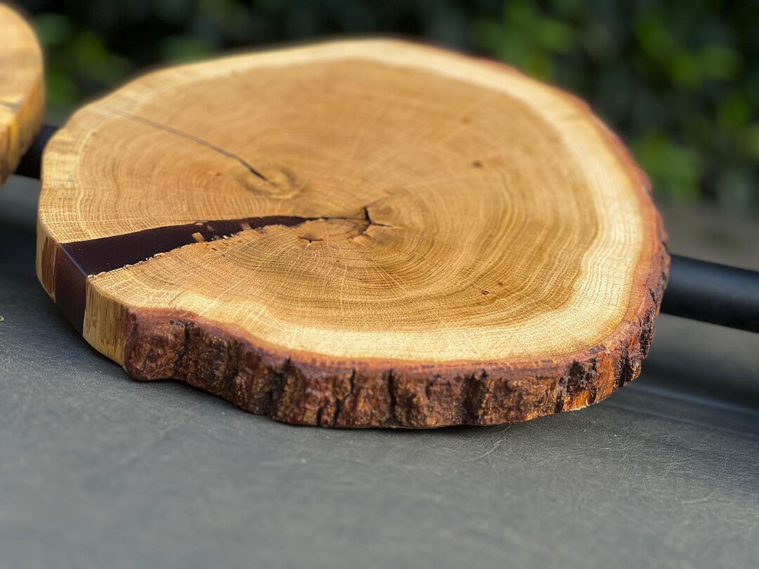 Oak Tree Disc With Epoxy Resin and Oiled - Etsy