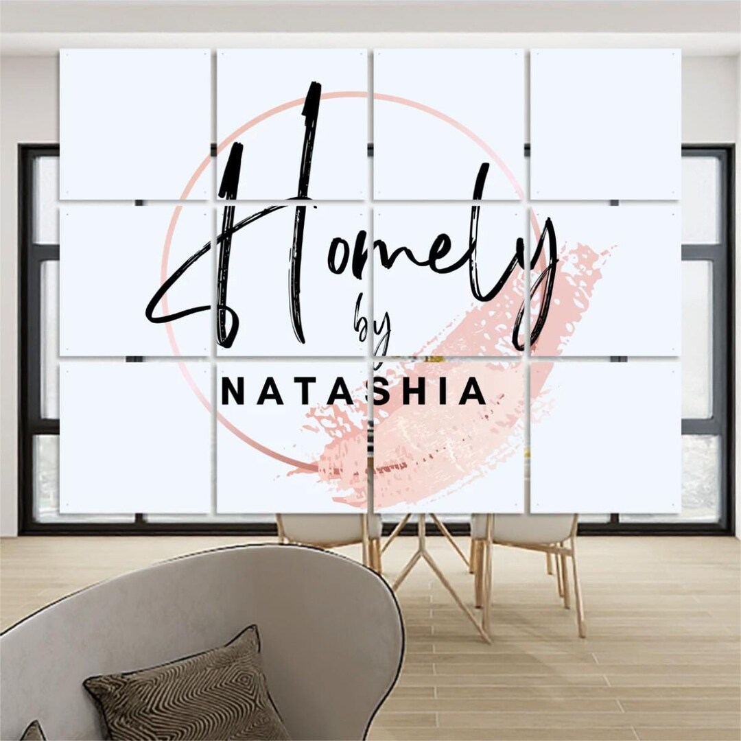 Custom Business Logo Hanging Room Divider Wall Signage / Backdrop ...