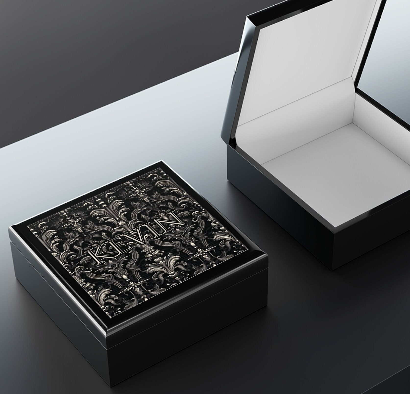 Custom Gothic Jewelry Box for Men Personalized Skulls - Etsy