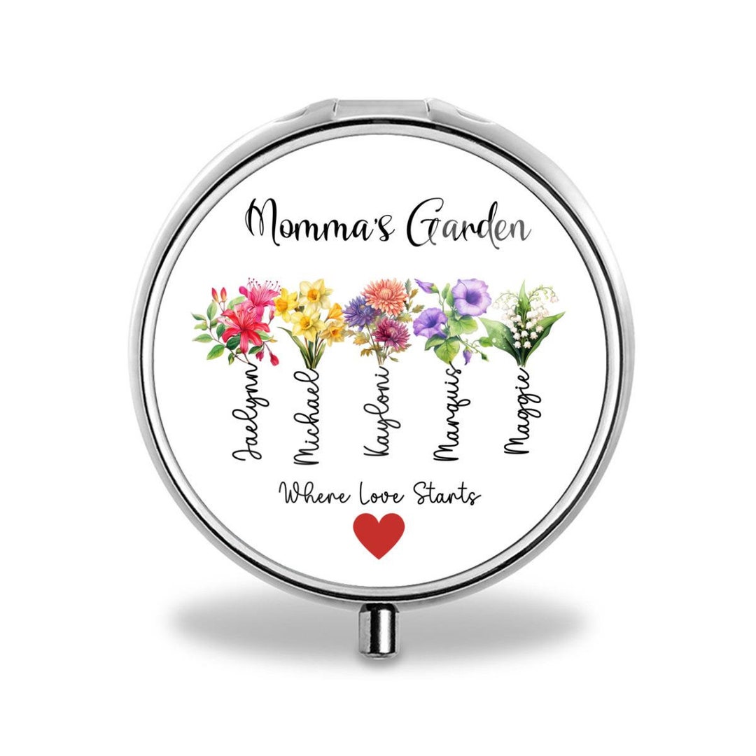 Grandma's Garden Custom Birth Flower Pill Case Personalized With ...