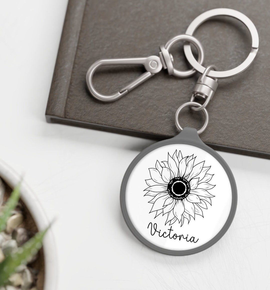 Minimalist Keyring Tag for Women Personalized Name Keychain - Etsy