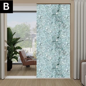 Blue Frosted Window Privacy Film, Anti-uv Crackled Glass Covering, Easy ...