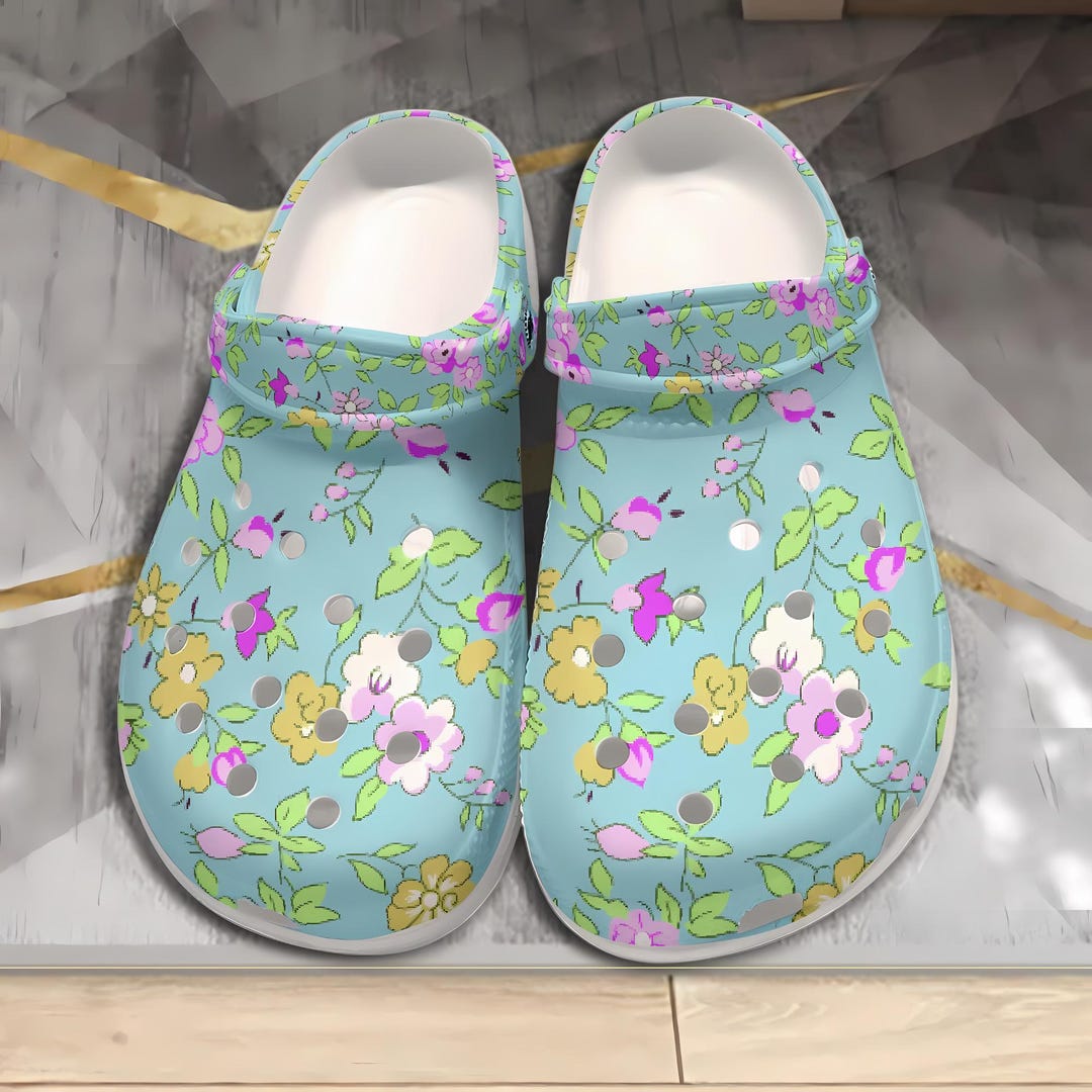 Unique Clogs for Women, Boho Floral Pattern Slip on Garden Shoes ...