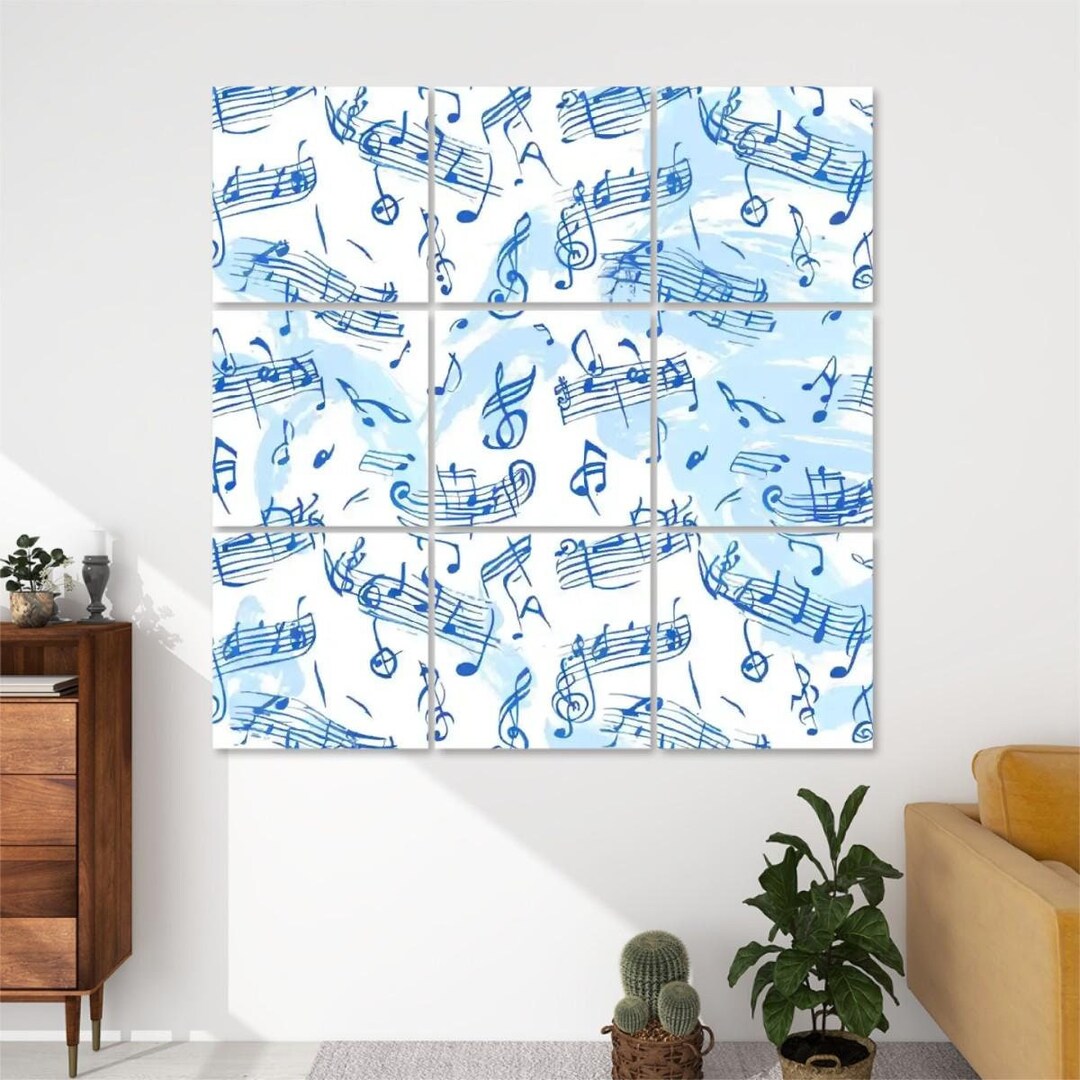 Decorative Acoustic Panel Set of 9 Sound-absorbing Wall Art Panels ...