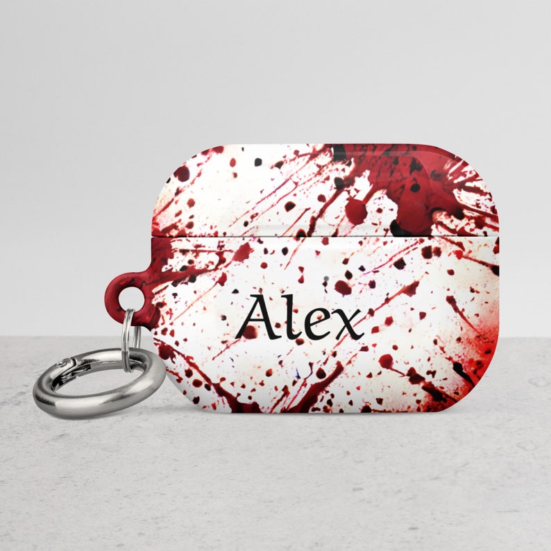 Custom Horror Airpods Pro Case With Keychain, Halloween Scary Bloody ...