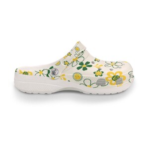 Unique Clogs for Women, Boho Floral Pattern Slip on Garden Shoes ...