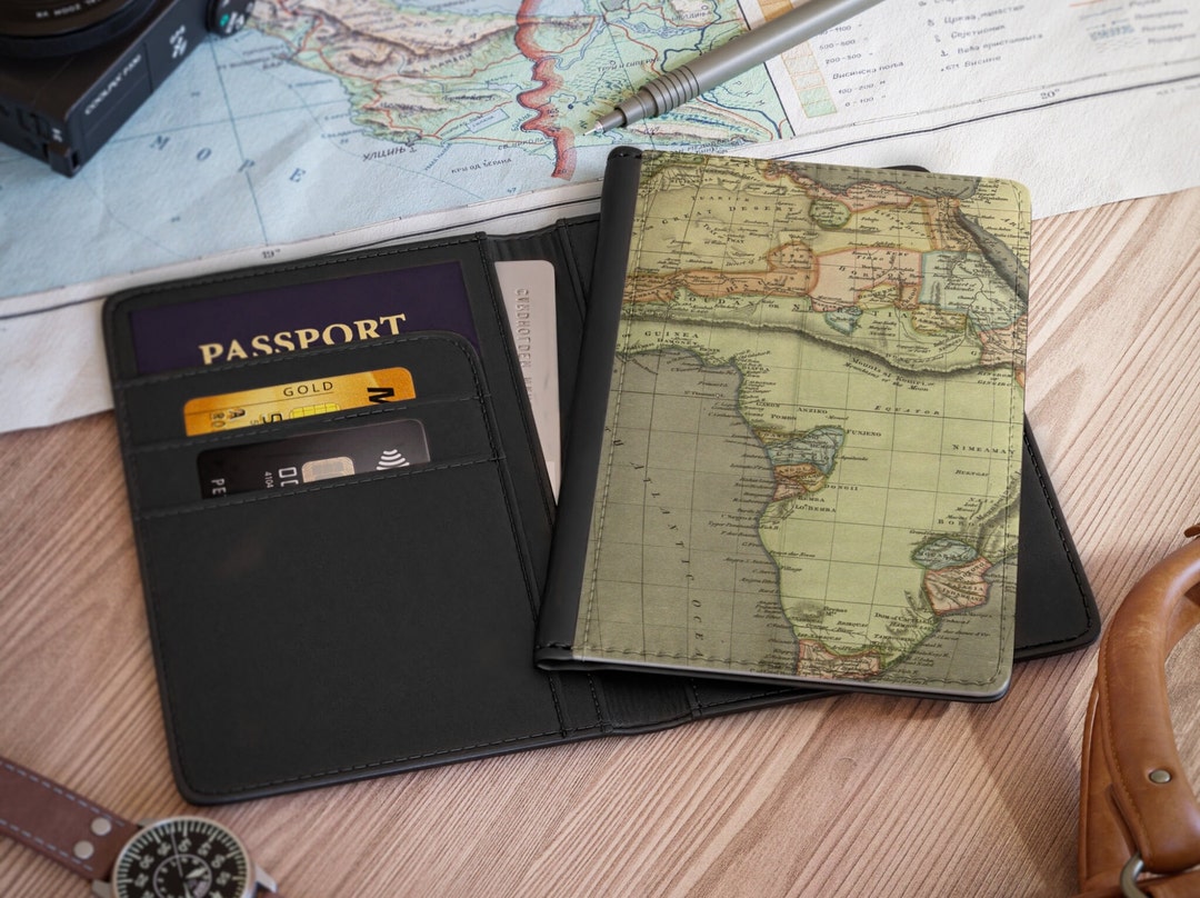 Passport Cover Old Map Passport Holder RFID Blocking - Etsy