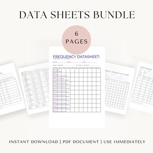 Autism Educators Data Sheets Bundle, Frequency Log, Intensity Worksheet ...