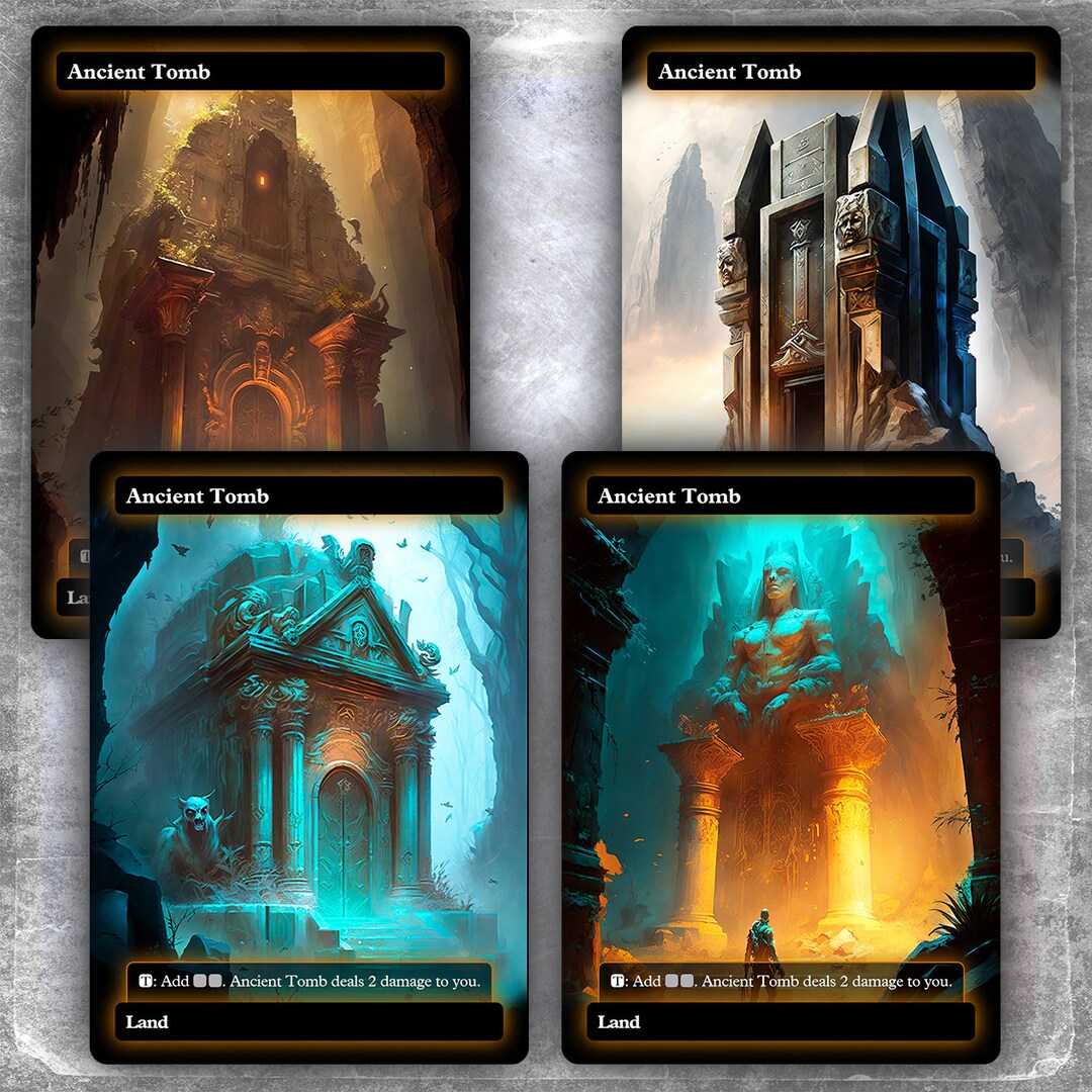 Ancient Tomb PLAYSET 4 alternative Custom Art / No Foil hyperion Edh ...