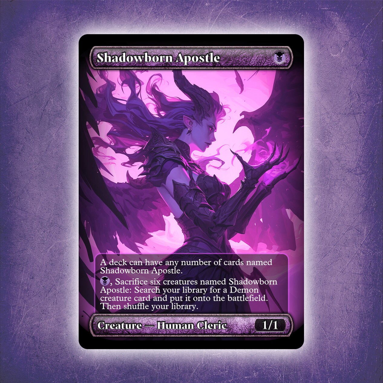 Shadowborn Apostle Full Art 4 alternative Custom Art / No Foil Edh MTG ...