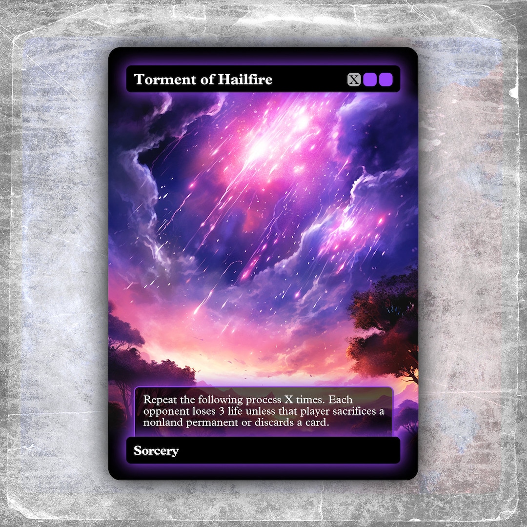 Torment of Hailfire 2 alternative Custom Art / No Foil hyperion Edh MTG ...