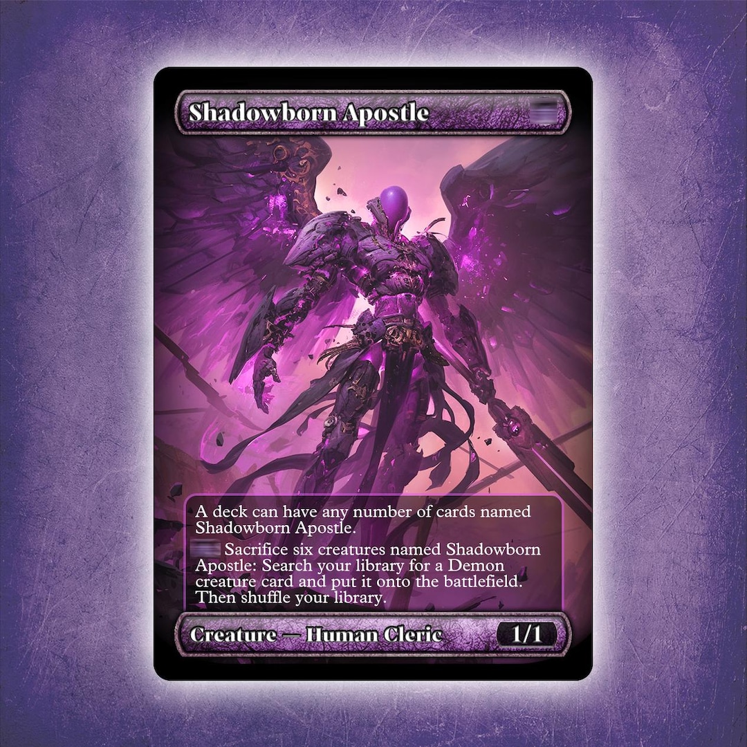 Shadowborn Apostle Full Art 3 alternative Custom Art / No Foil Edh MTG ...