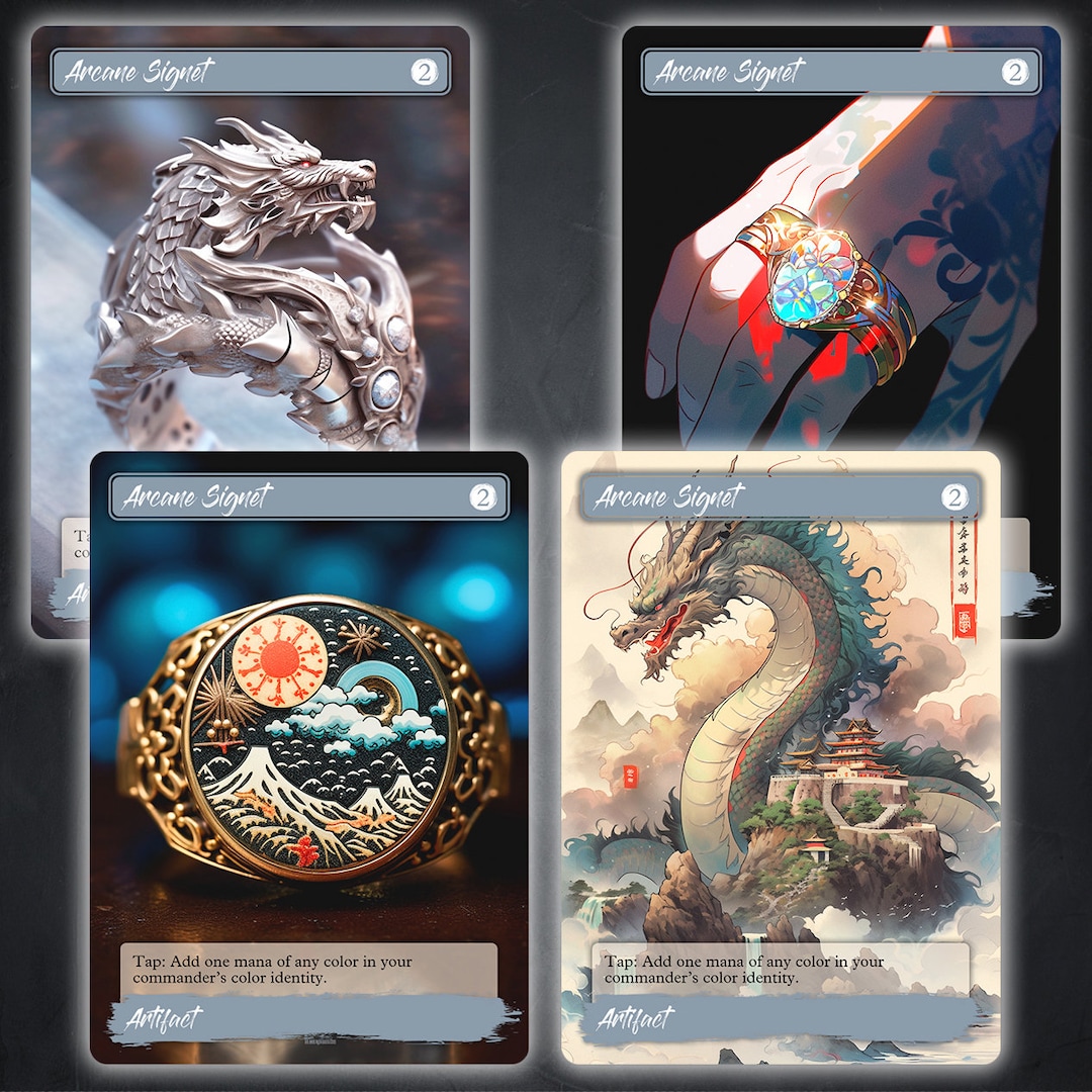 Arcane Signet PLAYSET 4 alternative Custom Art / No Foil japan Manga ...