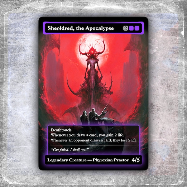 Mtg Sheoldred the Apocalypse - Etsy Mtg Sheoldred the Apocalypse - Etsy
