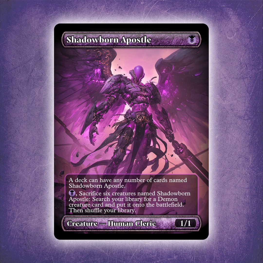 Shadowborn Apostle Full Art 3 alternative Custom Art / No Foil Edh MTG ...
