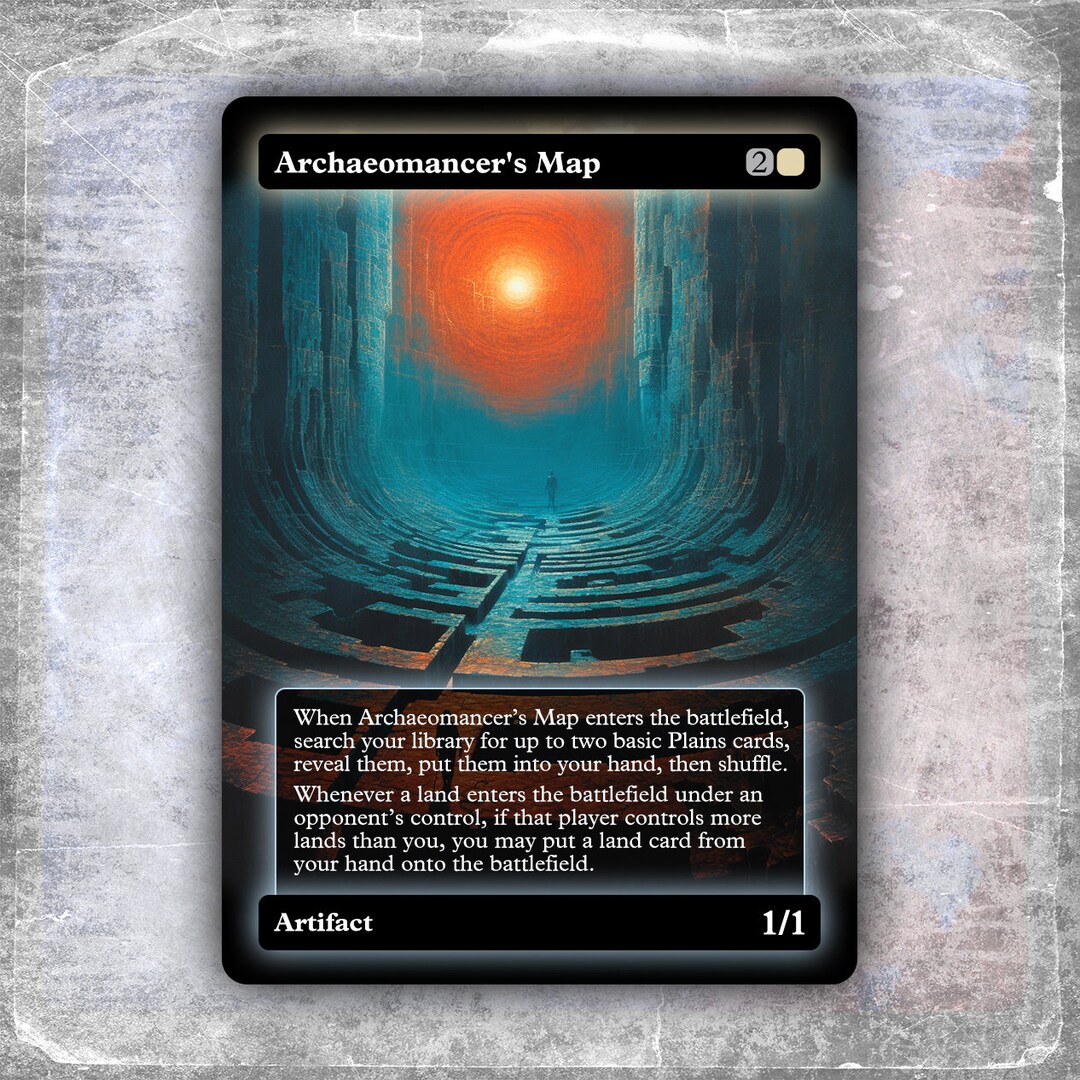Archaeomancer's Map 1 alternative Custom Art / No Foil hyperion Edh MTG ...