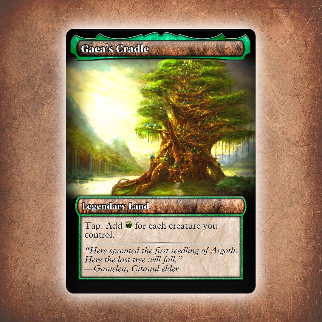 Gaea's Cradle alternative Custom Art / Non Foil Edh MTG Proxy - Etsy