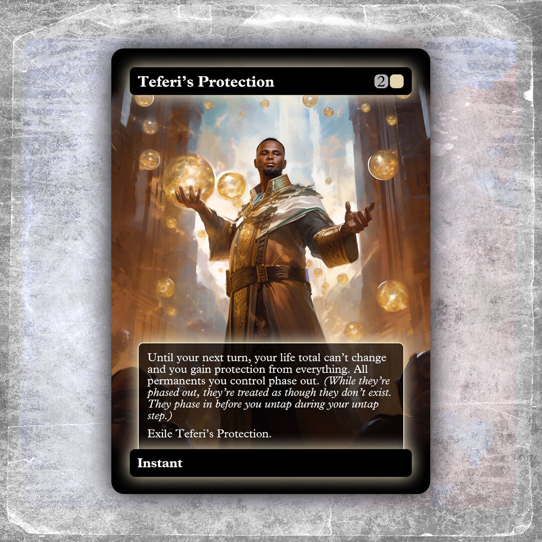 Teferi's Protection 2 alternative Custom Art / No Foil hyperion Edh MTG Proxy - Etsy