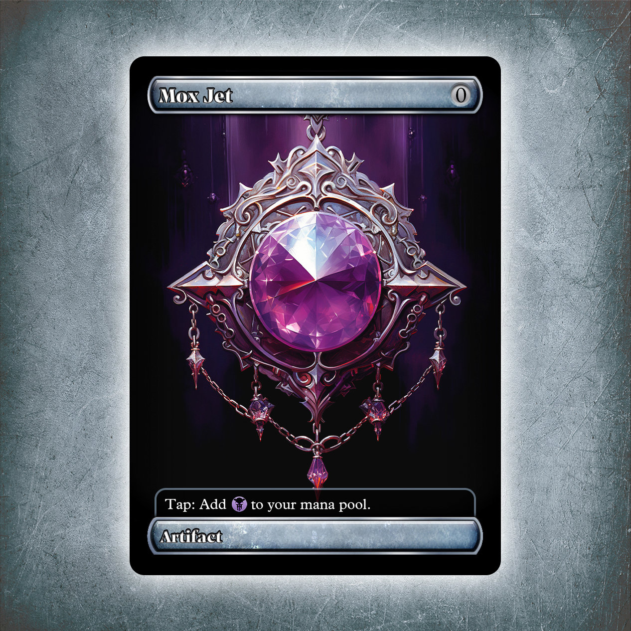 Mox Jet Full Art power Nine alternative Custom Art / No Foil Edh MTG ...