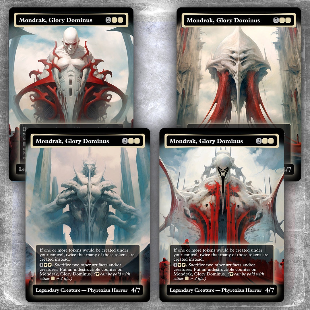 Mondrak, Glory Dominus PLAYSET 4 alternative Custom Art / No Foil ...