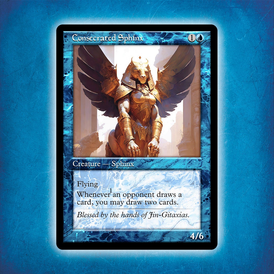 Consecrated Sphinx 2 alternative Custom Art / No Foil vintage Edh MTG Proxy - Etsy