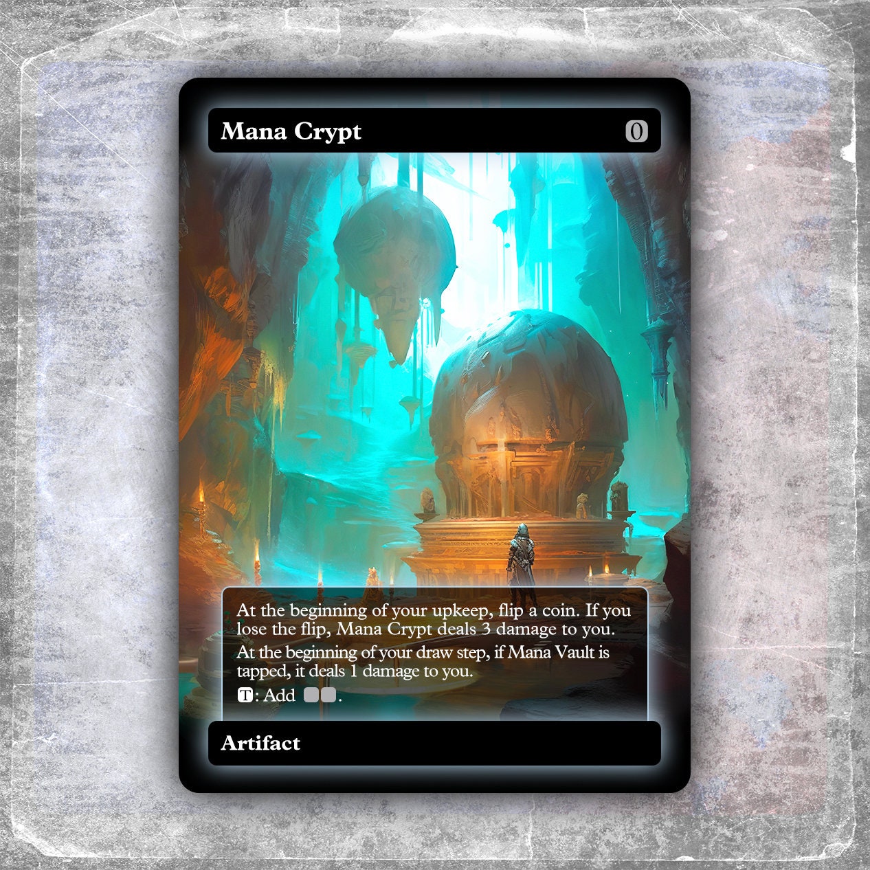 Mana Crypt PLAYSET 4 alternative Custom Art / No Foil - Etsy