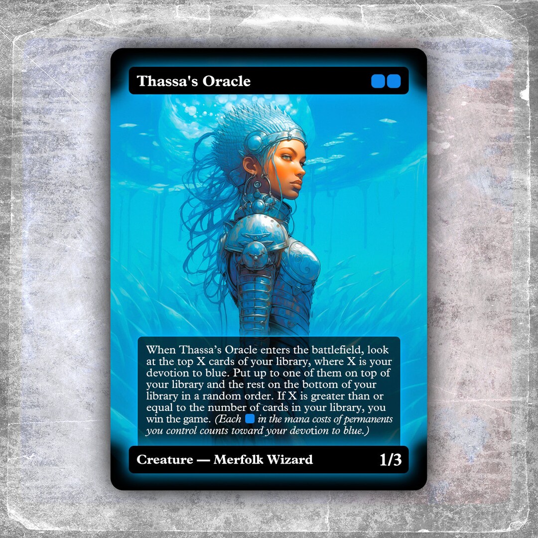 Thassa's Oracle 2 alternative Custom Art / No Foil hyperion Edh MTG ...