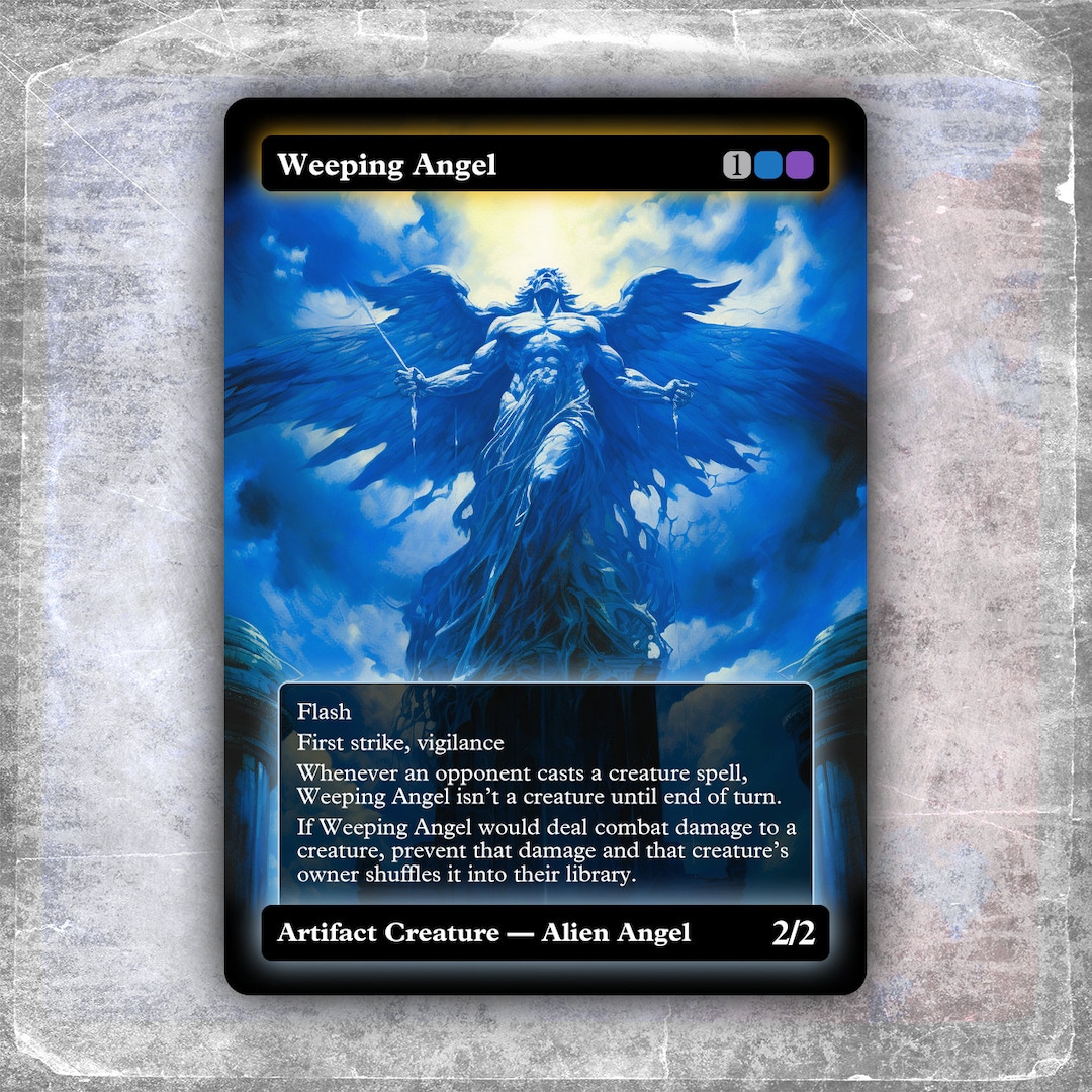 Weeping Angel 1 alternative Custom Art / No Foil hyperion Edh MTG Proxy ...