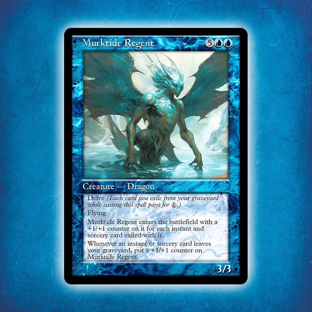 Murktide Regent 2 alternative Custom Art / No Foil vintage Retro Edh ...