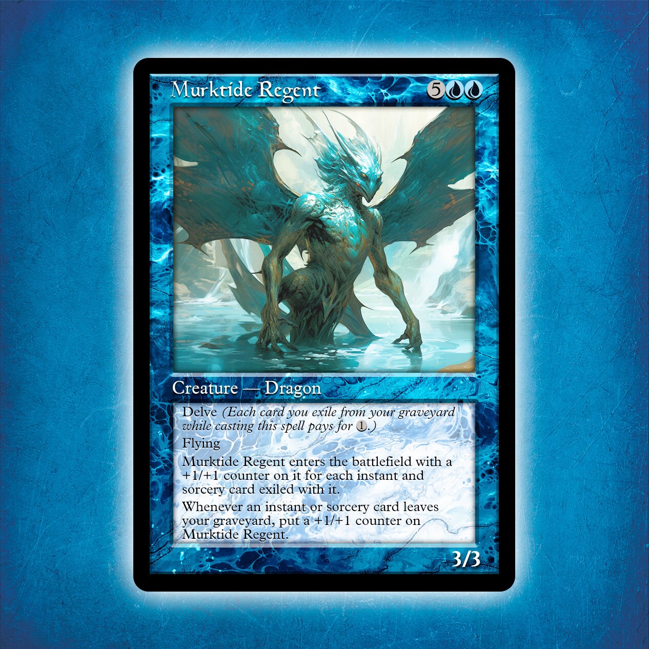 Murktide Regent 2 alternative Custom Art / No Foil vintage Retro Edh ...