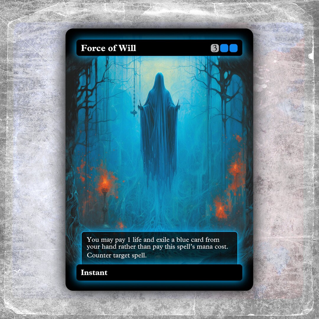 Force of Will 1 alternative Custom Art / No Foil hyperion Edh MTG Proxy - Etsy