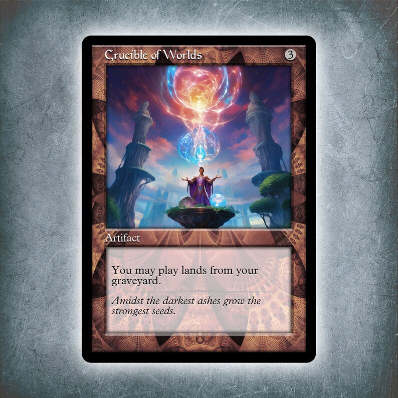 Crucible of Worlds 2 alternative Custom Art / No Foil vintage Edh MTG Proxy - Etsy