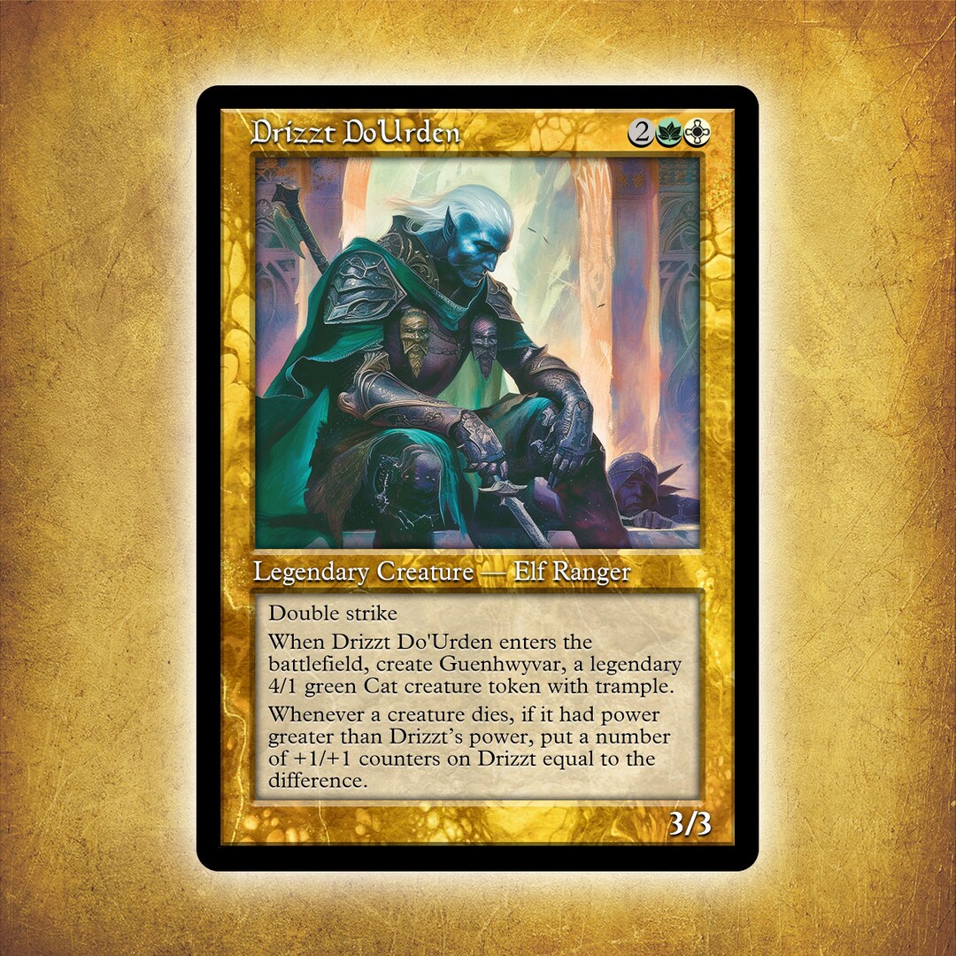 Drizzt Do'urden Old Vintage Style 4 alternative Custom Art / No Foil ...
