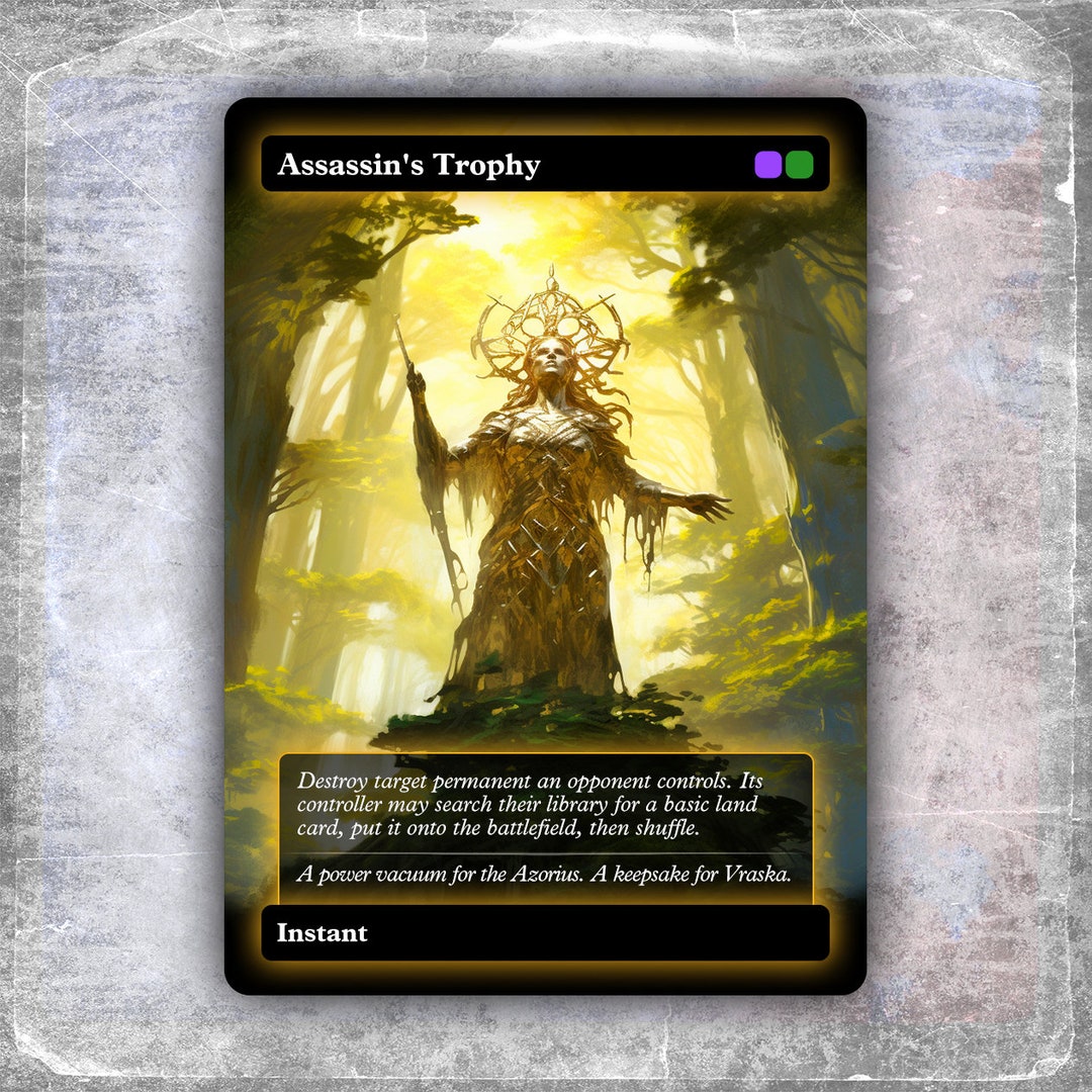 Assassin's Trophy 2 alternative Custom Art / No Foil hyperion Edh MTG ...