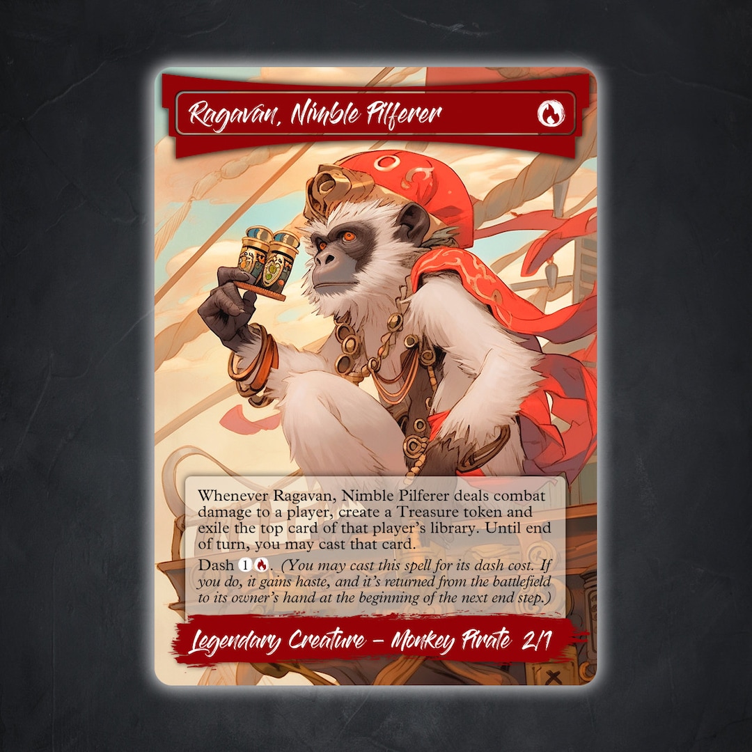 Ragavan Nimble Pilferer 6 alternative Custom Art / No Foil - Etsy