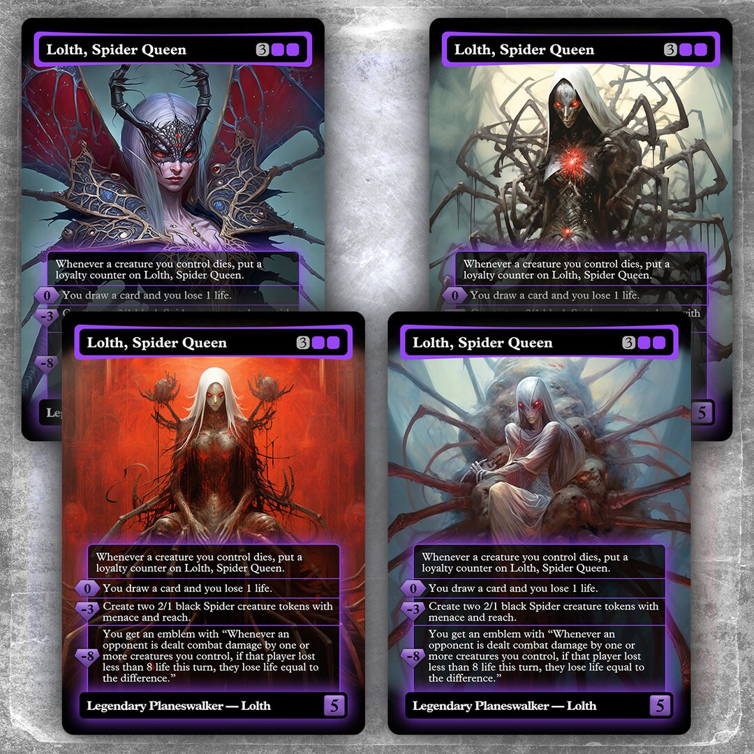 Lolth Spider Queen PLAYSET 4 alternative Custom Art / No - Etsy