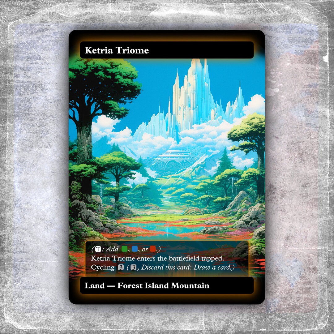 Ketria Triome 1 alternative Custom Art / No Foil hyperion Edh MTG Proxy ...