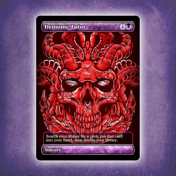 Mtg Proxy Demonic Tutor - Etsy