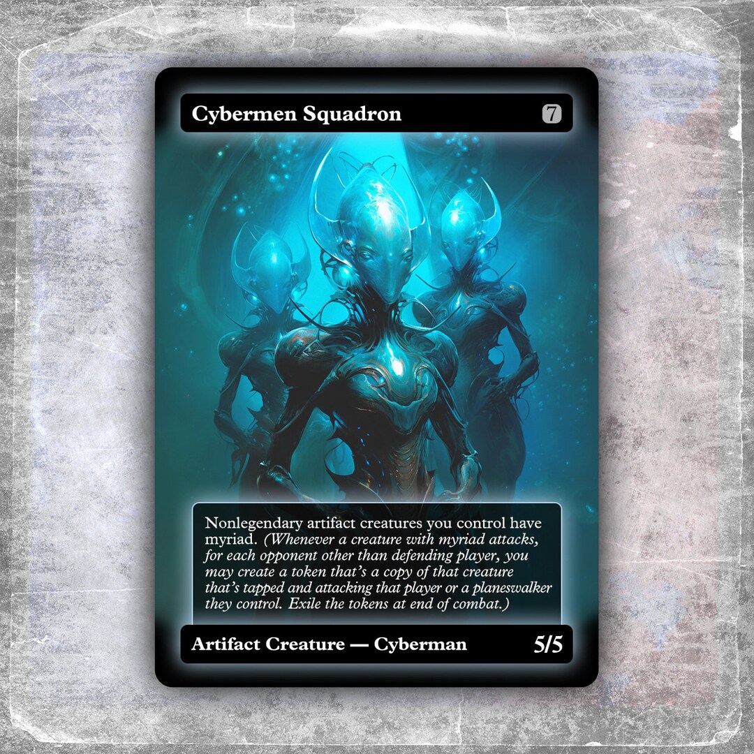 Cybermen Squadron 2 alternative Custom Art / No Foil hyperion Edh MTG ...