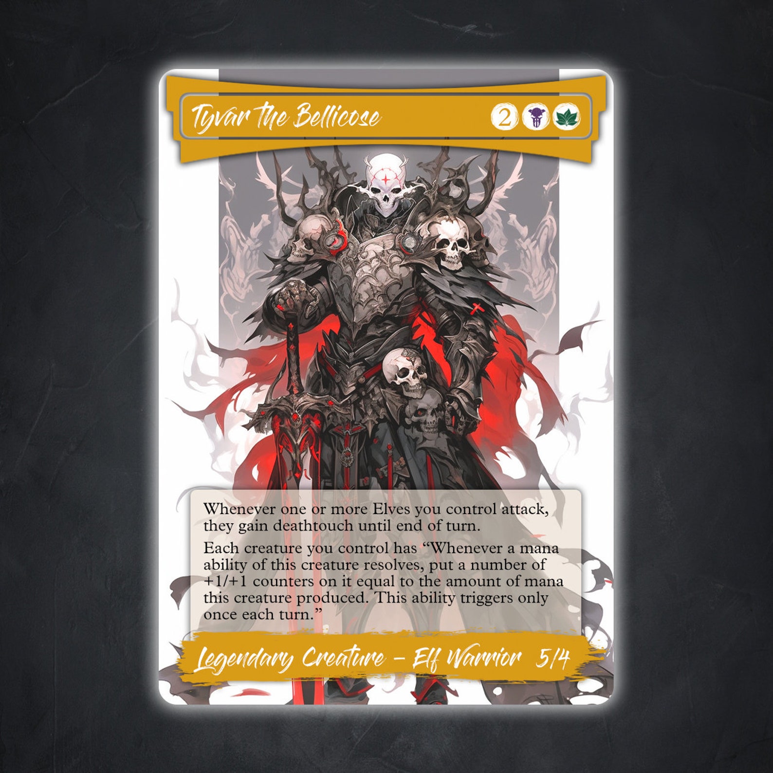 Tyvar the Bellicose 4 alternative Custom Art / No Foil - Etsy