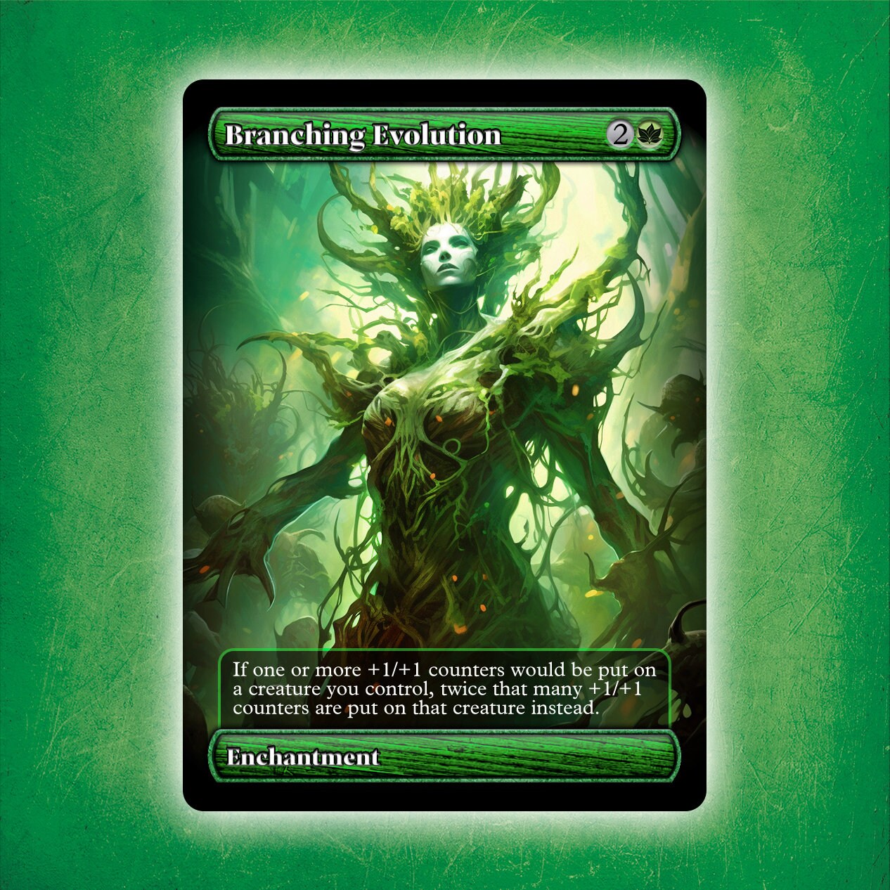 Branching Evolution Full Art 2 alternative Custom Art / No Foil Edh MTG ...