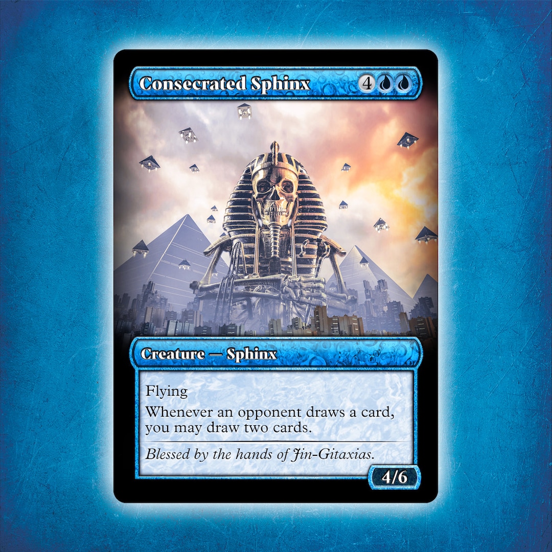 Consecrated Sphinx 1 alternative Custom Art / No Foil Edh MTG Proxy - Etsy