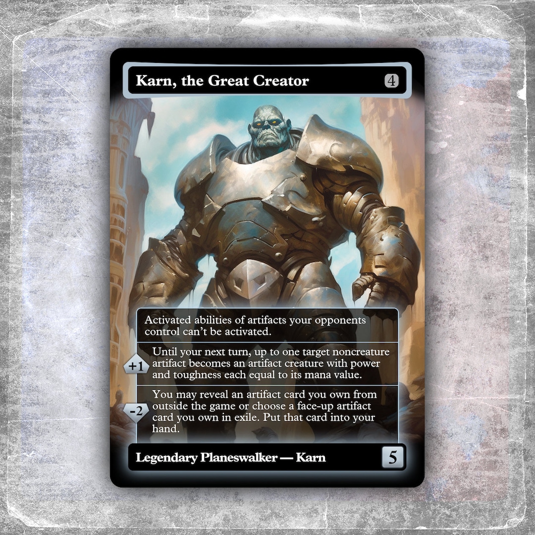 Karn, the Great Creator 1 alternative Custom Art / No Foil hyperion Edh ...