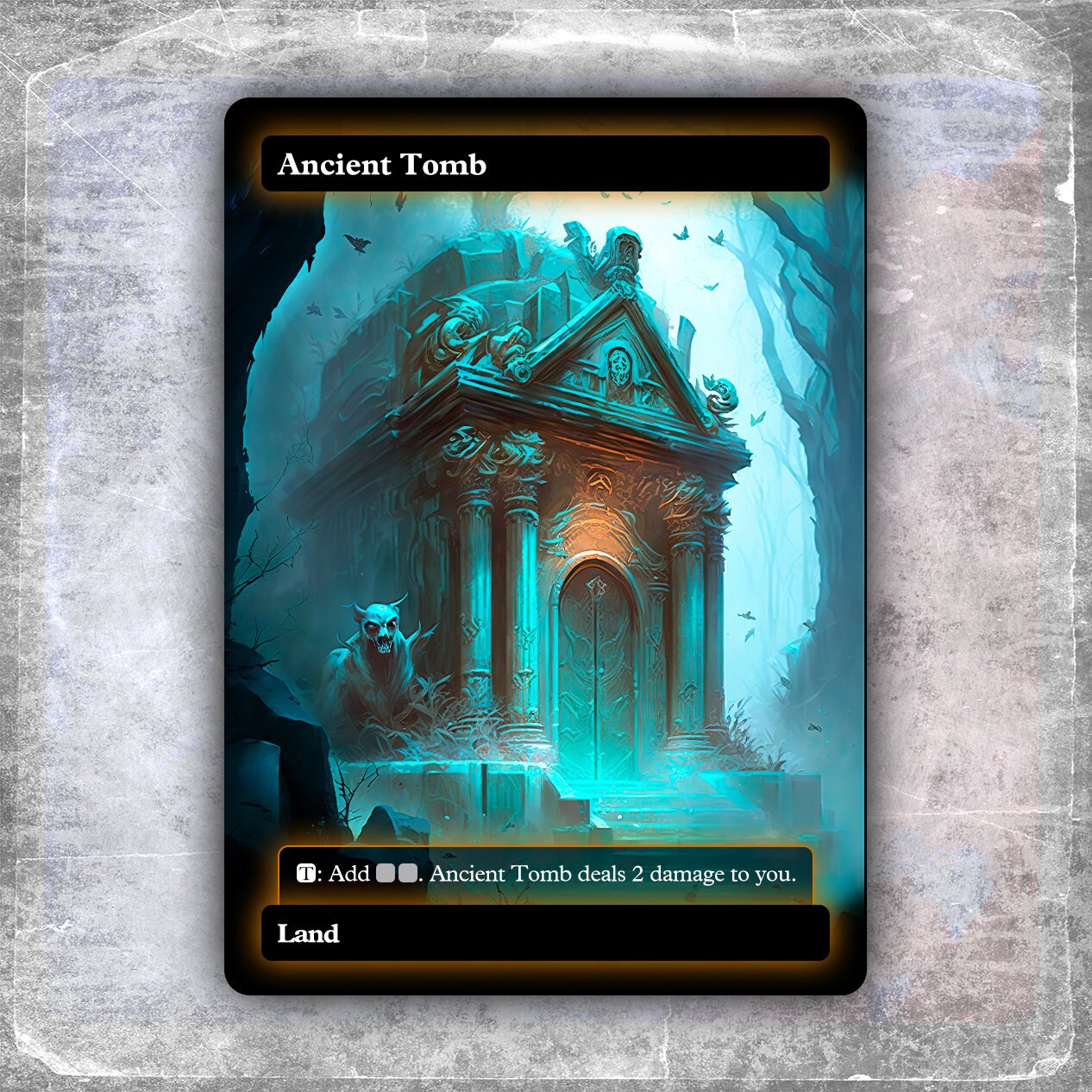 Ancient Tomb 3 alternative Custom Art / No Foil hyperion Edh MTG Proxy ...